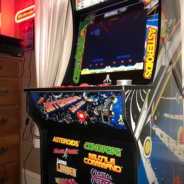 Arcade 1up Asteroids Deluxe Marquees for Reproduction Backlit Trans ...
