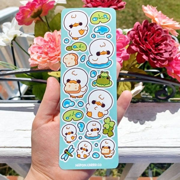 Little Duck Sticker Sheet, Kawaii Journal Decor, Cute Anime Notebook ...