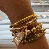 Stack Bracelet, Gold Filled Bracelet, Gold Chain Bracelet, Chunky Paperclip Bracelet, Gold Link ...