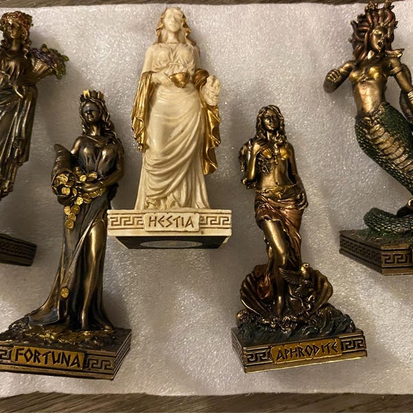Vintage Norse God's & Goddess Mini Statues Set of 12 - Etsy