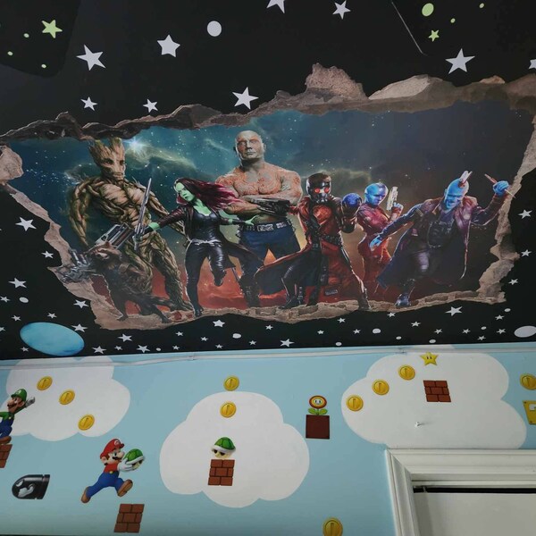 Superhero Avengers Characters Hulk Spiderman Wall Sticker Art 3D Effect ...