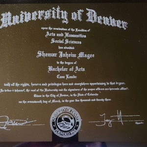 Metal Certificate Award, Diploma Frame Custom, Diploma Plaque, Diploma ...