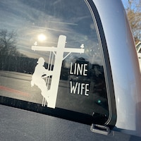 Power Lineman Silhouette Vinyl Window Decal - #JB006 - Etsy Canada