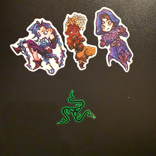 Arcane League of Legends Inspired Chibi Stickers [arcane Lol Ft. Jinx ...