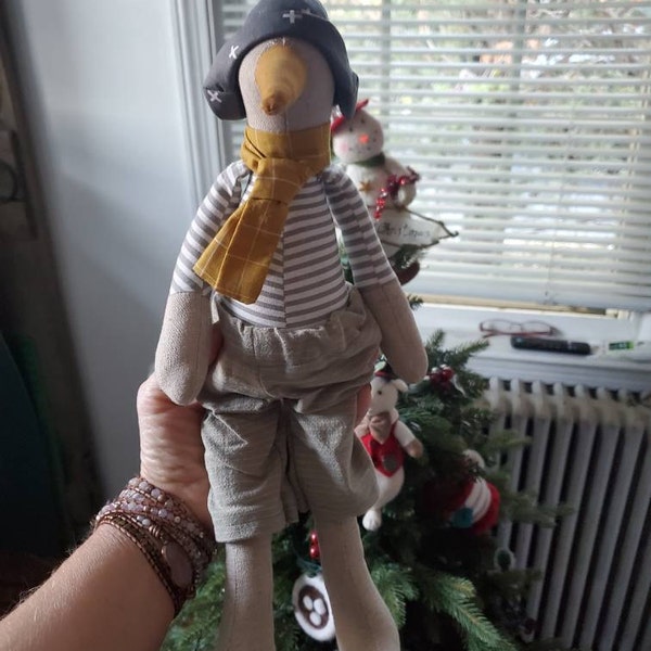 Modern Nursery Décor, Animal Doll, Handmade Bird, Art Doll, Stuffed ...