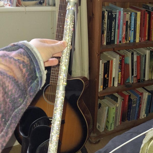 Platinum & Rhinestone Glam Cane, Derby Pearl Handle, Disability Gift ...
