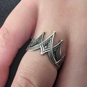 Sterling Silver Gothic Ring, Vintage Ring, Medieval Jewelry, Gift Idea ...
