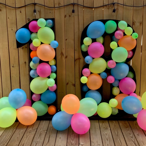 5ft All Numbers Bundle/mosaic From Balloons Templates/pdf Files + Step ...