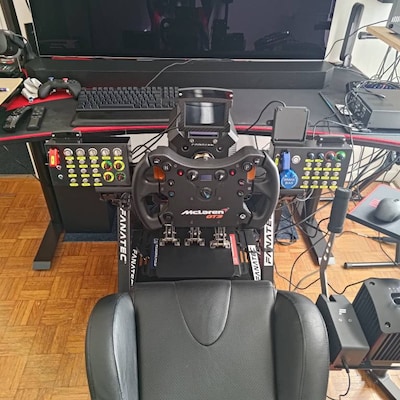 PC USB Button Box 31 Function Metallic Back Lit Green for Flight ...