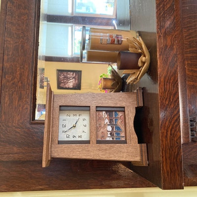 Arts and Craftsman Clock, Ivory Dial - Etsy