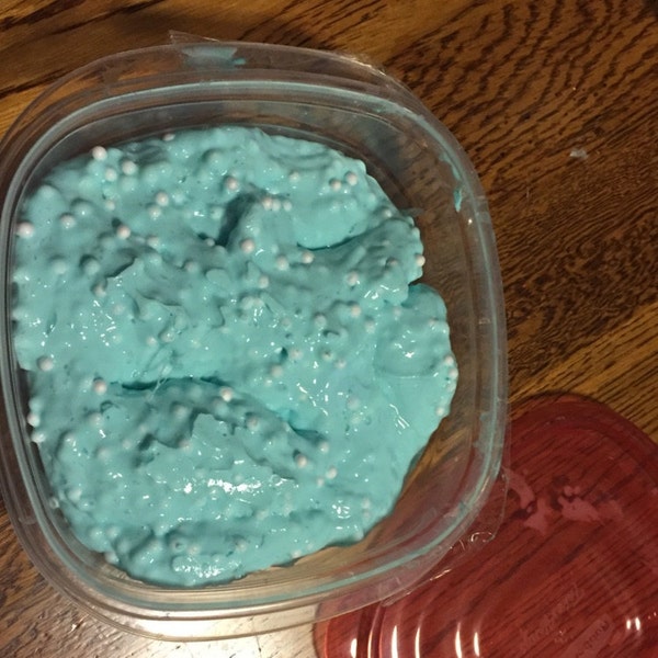 Purple Sweetarts Floam Slime - Clear Based Slime W/ Foam Beads (scented ...