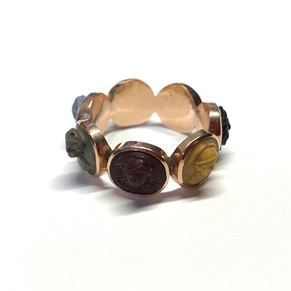 Rare Antique English Stuart Era 18K Gold Enamel Posy Ring 'O That I ...