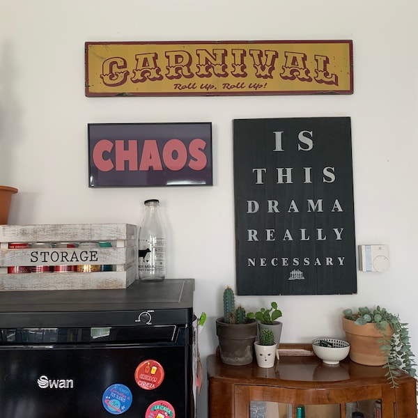 Chaos | Framed Print | Framed Metal Print | Typography | Metal ...