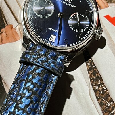 Shark Skin Watch Strap, Shark Skin Watch Strap, Blue Watch Strap, Blue ...