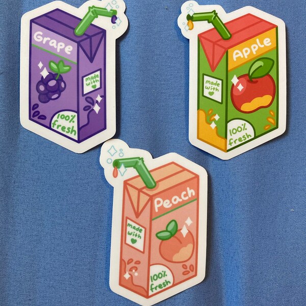 Juice Box Sticker Pack - Etsy