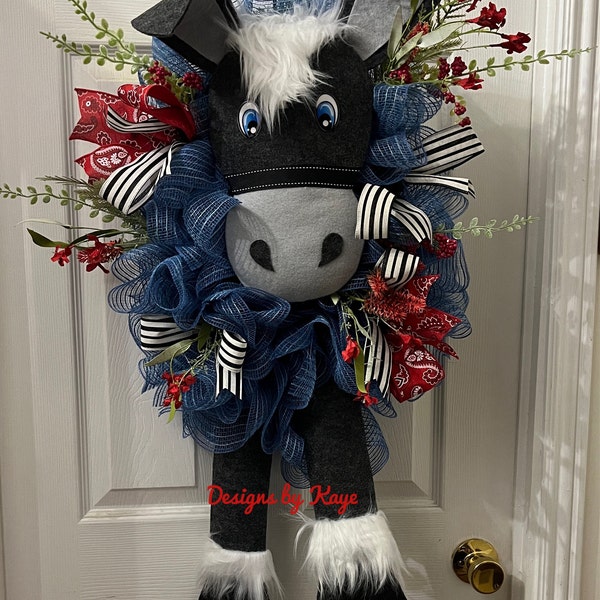 Ladybug Deco Mesh Front Door Decor Wreath, Ladybug Lovers, Black and ...