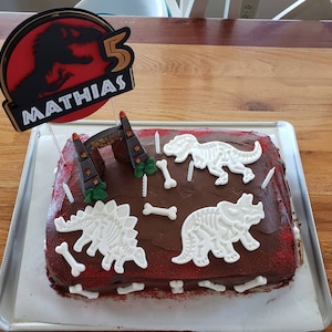 Fondant Dinosaur Fossil Cake Toppers Jurassic Dinosaur Fossil - Etsy