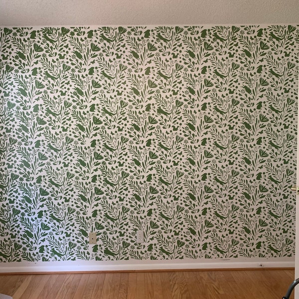 Forest Pattern Wall Stencil, Floral Wall Stencils for Painting ...