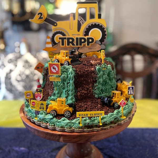 Front Loader Cake Topper, Construction Birthday Party, Boy Party, - Etsy