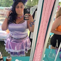 Pastel Purple White Striped Rave Furry Leg Warmers Lilac Raver Fluffies ...