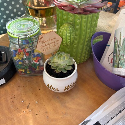 PERSONALIZED TEACHER GIFT. Thank You for Helping Me Grow. Teacher ...