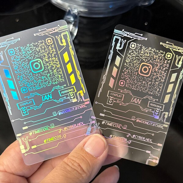 QR Code Business Cards, Plastic Card, Frosted Business Cards, Clear ...