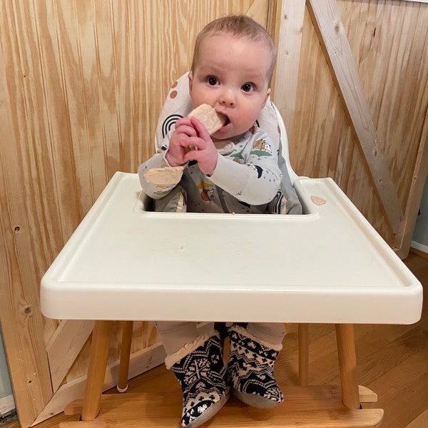 Bamboo Adjustable Highchair Footrest // IKEA Antilop High Chair Foot ...