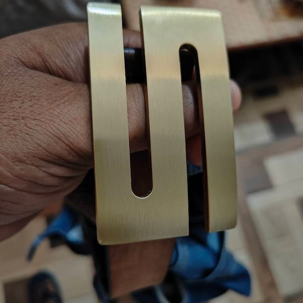 Retro Solid Brass Rectangle Simple Adjustable Buckle 40mm - Etsy