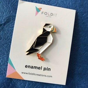 Puffin Enamel Pin,enamel Pin,origami Jewelry,puffin Pin,puffin Jewelry ...