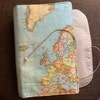 Adjustable Book Cover, World Map Book Sleeve, Book Pouch, Paperback ...