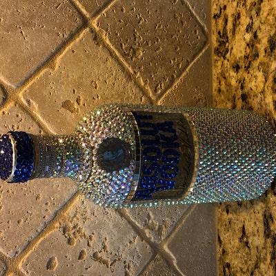 Bling Glam AB Rhinestones Absolut Vodka 750 Ml Bottle Decanter Home ...