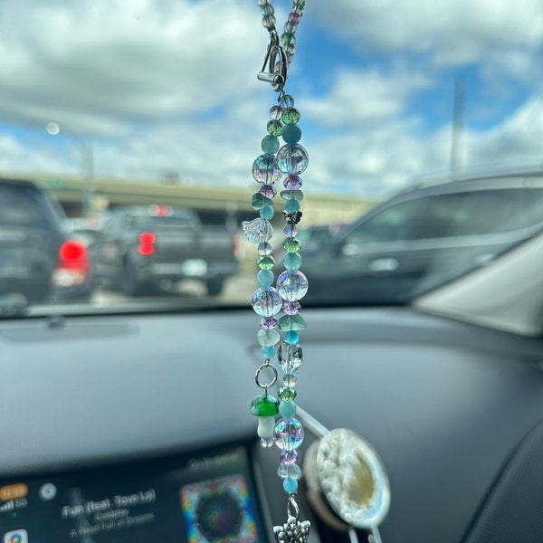 Earthy Beaded Keychains charm Keychain, Leaf, Cottagecore, Indie ...