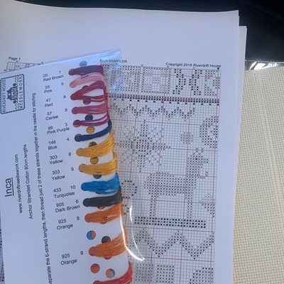 CROSS STITCH KIT aida Version Inca Sampler by Riverdrift House - Etsy