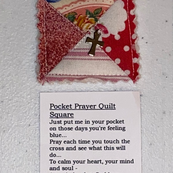 Pocket Prayer Quilt © COPYRIGHTED Poem Micro Mini Quilt Square /tiny ...