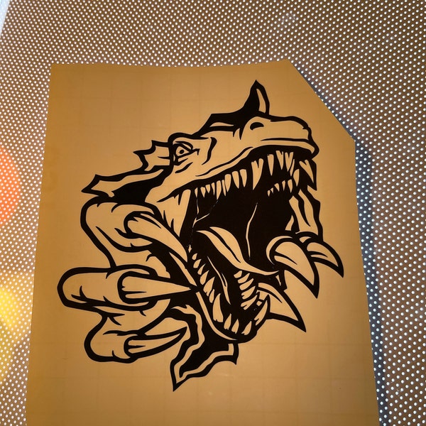 Raptor in the Wall SVG | Velociraptor SVG | Dinosaur Decals Wall Art ...