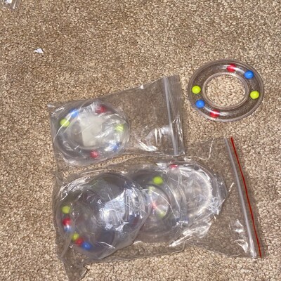 Rattle Discs / Rattle Ring 3 Pcs or 6 Pcs / Baby Plastic Rattle Ring ...