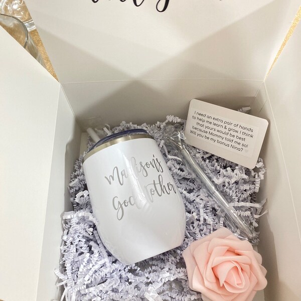 Godmother Proposal Box Idea Godmother Tumbler Will You Be My Godparents ...