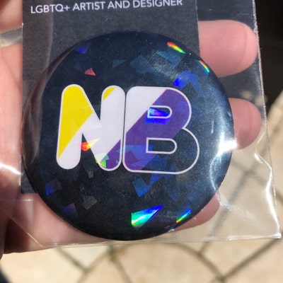 Holographic LGBTQ Pride Buttons - Etsy