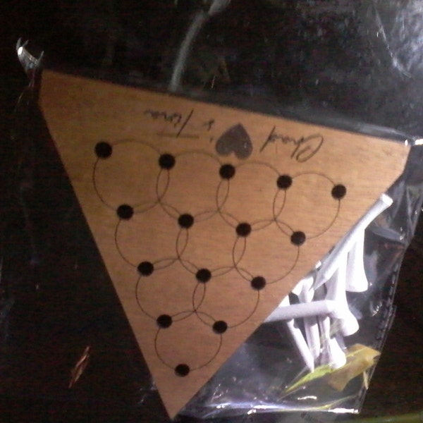 Personalized Triangle Peg Jump Game / Golf Tee / Solitaire/ Gift ...