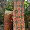 Traditional Polynesian Tapa Checkered Design Fabric| Cotton Light ...