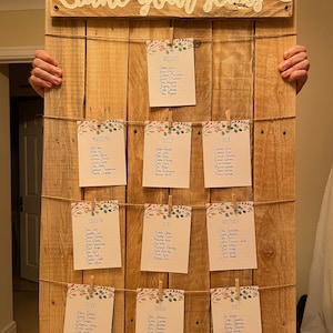 PERSONALISED Wedding Table Plan Rustic Wooden Table Plan | Etsy UK