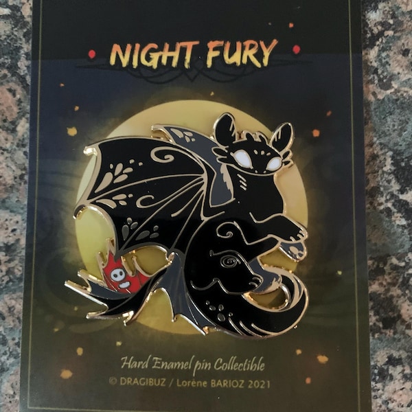 Night Furry Hard Enamel Pin - Etsy