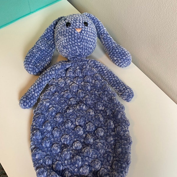 Rabbit Lovey Crochet Pattern-snuggle Bunny Bobble Buddy DIGITAL Pdf ...