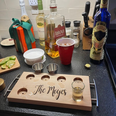 Wooden Shot Flight Personalized Shot Flight Tequila Serving - Etsy