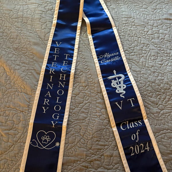 Social Work/msw Personalized Embroidered Graduation Stole - Etsy