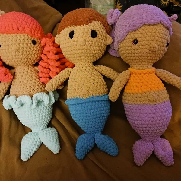 Soraya - Mermaid Crochet Pattern, Plushie Mermaid, PDF PATTERN - by ...