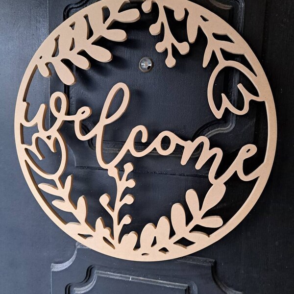 Wood Welcome Monogram Sign, Vine Monogram, 3 Letter Monogram, Home ...