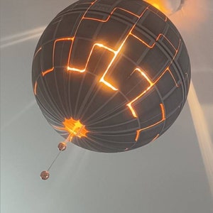Ikea PS 2014 Star Wars Death Star Exploding Pendant Ceiling Light Lamp ...