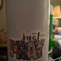 Just Pray Sticker, Bible Sticker Pack, Faith Stickers, Religious Decal ...