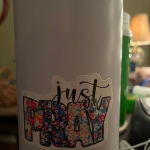 Just Pray Sticker, Bible Sticker Pack, Faith Stickers, Religious Decal ...